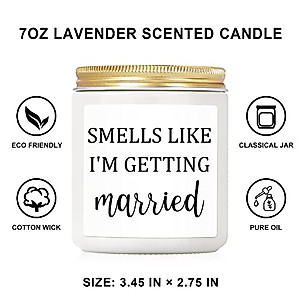 Smells Like I'm Getting Married, Engagement Gifts, Wedding Gifts, Newly Engaged Gifts, Brides Gifts, Bridesmaid Gifts, Bride to Be Gift, Gifts for Bride, Couples - 7oz Lavander Scented Candles