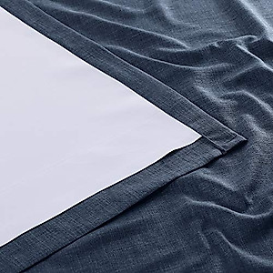 HPD Half Price Drapes Italian Faux Linen Curtains for Bedroom 50 X 108 (1 Panel), FLCH-FM20103-108, Sergeants Blue