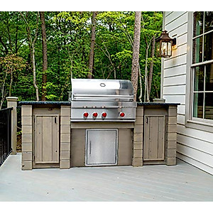 Adir Outdoor Kitchen Grill Access Doors - 17⅞" Stainless Steel Single BBQ Door with Magnetic Lock and Towel Holder, Rust Resistant for Long Life Expectancy