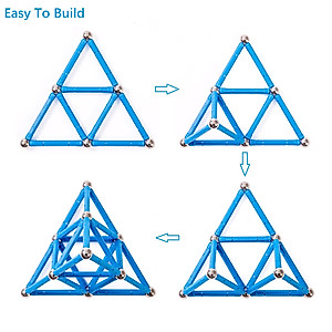 BANBBY 145pcs Magnetic Toys Upgraded 2.28 inches Building Sticks Set for Kids Magnet Games (10 Colors)