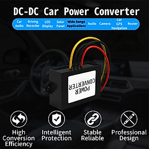 24V to 12V Step Down Converter 15~40Vdc to 12Vdc 0~10A MAX 0~120W Adaptive DC to DC Buck Converter Transformer Module Regulator Waterproof Car Power Supply(15~40V Input/12V 0~10A MAX Adaptive Output)