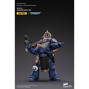 BLOOMAGE JOYTOY (BEIJING) TECH Warhammer 40K: Ultramarines Primaris Lieutenant Amulius 1:18 Scale Action Figure, Multi