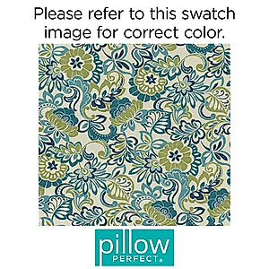 Pillow Perfect 585840 Outdoor/Indoor Zoe Mallard Lumbar Pillows, 11.5" x 18.5", Blue, 2 Pack