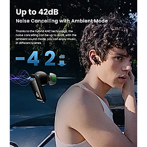 Edifier NeoBuds S Bluetooth V5.2 Wireless Earbuds with Snapdragon Sound, Active Noise Cancelling Earphones with 6 Microphones, Subwoofer, IP54 Waterproof, Gaming Mode – Black