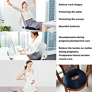 Donut Pillow Hemorrhoid Seat Cushion for Office Chair, Premium Memory Foam Chair Cushion, Ventilate Chair Chair Cushion for Pregnant Women, for Office/Car/Wheelchair/Home