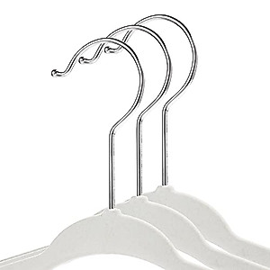 Casafield 100 Velvet Baby Hangers - 11" Size for Infant & Toddler Clothes - Ivory