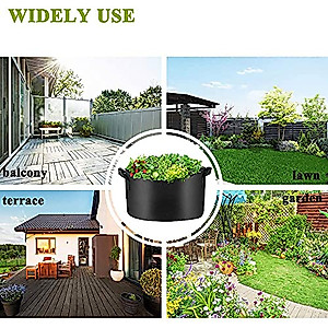 2 Pcs 30 Gallon Grow Bags for Vegetable, Heavy Duty Thickened Nonwoven Fabric Pots with Handles, Durable Breathe Plant Container for Potato, Carrot, Onion, Flower, Indoor and Garden
