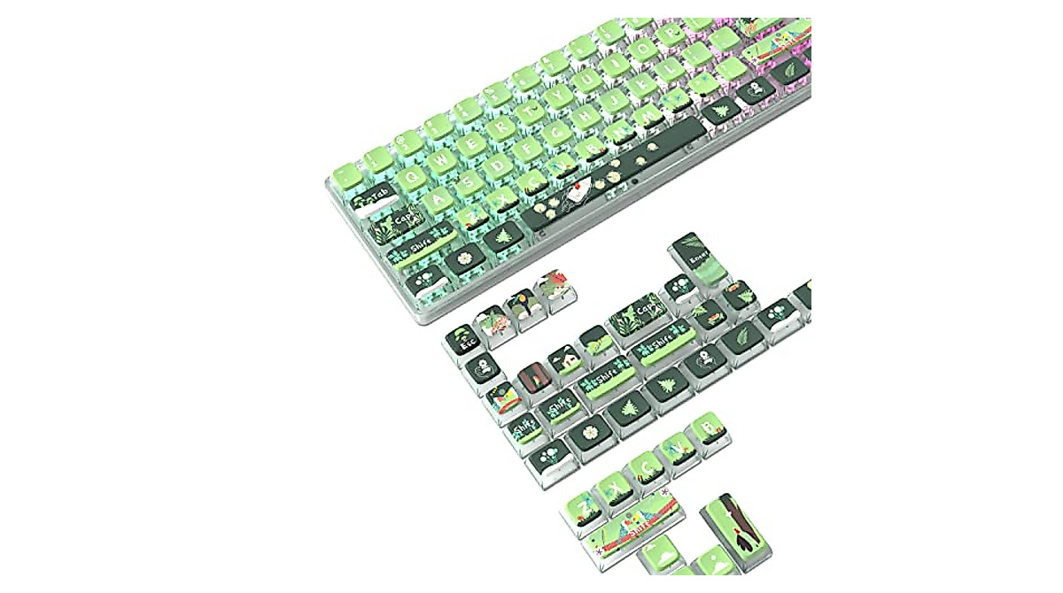 120 Key PBT Pudding Keycap Set - Jungle Theme