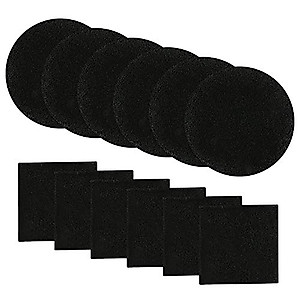 Abakoo Compost Bin Filters, 12 Pack, Activated Carbon Filters for Kitchen Compost Pail Filters Replacement for 1/1.3 Gallon Compost bin, 6 Round and 6 Square 6.5 inch Diameter Measures 4.65 inch