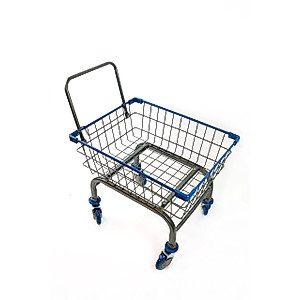 Chaminusa Heavy Duty Laundry and Grocery 1.8 Bushel Cart with U-Handle (Blue)