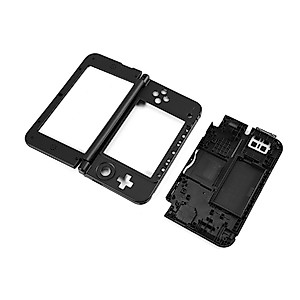 Full Housing Case Cover Shell with Buttons Replacement Parts for 3DS XL / 3DS LL Game Console-Black.