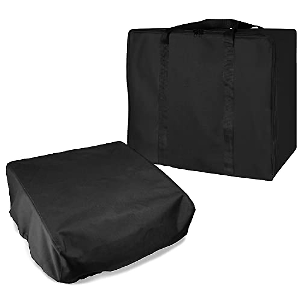 DELSbbq Carry Bag and Cover for Blackstone 17 Inch Table Top Griddle Without Griddle Hood, Heavy Duty Waterproof Polyester Cover Kit for Blackstone Accessories 17", Black