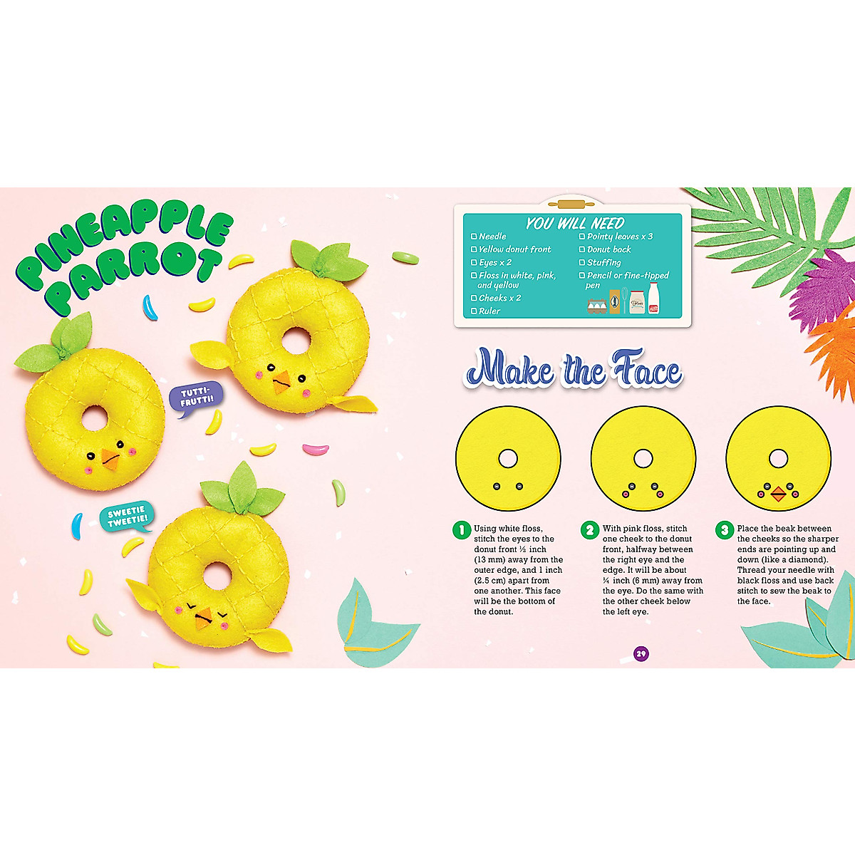 Klutz Sew Your Own Donut Animals Craft Kit, Brown/a