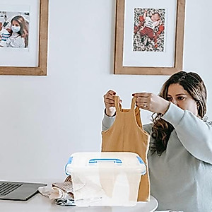 Cabilock Plastic Storage Bins 6pcs Clear Storage Latch Box Plastic Storage Container Bin with Latching Lid Stackable Nestable Shoe Box Organizer for Art Supplies Clear Plastic Storage Bins