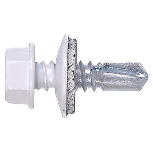 The Hillman Group 48049 14 X 7/8-Inch White Painted Head Lap Stitch Screw, 1-Pound