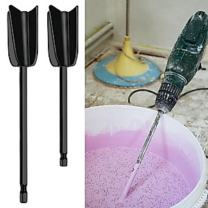 QWLWBU 6Pcs Drill Mixer Attachment,Mixer Drill Attachment Resin Mixer Paddles Epoxy Mixer Attachment for Powerful Mixing Paint Stirrer Drill Attachment for Resin, Silicone Mixing(Black)