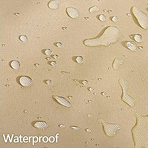 Cozzka 52 Inch Outdoor Prep Table Cover for Keter Unity XL Portable Outdoor Table and Storage Cabinet Heavy Duty Waterproof UV Resistant BBQ Grill Prep Table Cover Patio Bar Cooking Cart, Beige