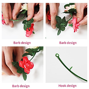 Levana.m 2Pcs Rose Garland Artificial Rose Vine 8.37FT Fake Silk Rose Flower Garland Hanging Rose Ivy Garland for Home Wall Art Wedding Party Garden Craft Decor, Pink