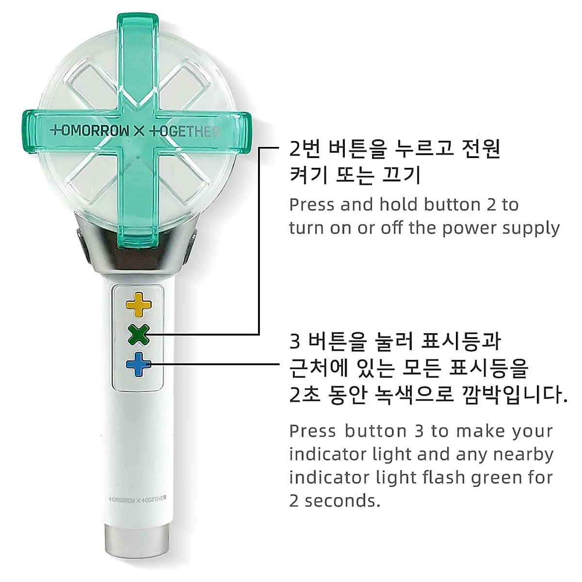 HYUNLAI TXT Official Light Stick Version 2 Kpop Light Stick for Concert (+ Special Kpop Photocards Set)