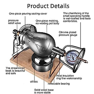 ZZYYZZ Hand Popcorn Machine, Open Fire Heating Popcorn Maker, Stainless Steel Popcorn Popper, Popcorn Pressure Cooker, for Family Party Fun