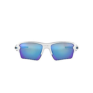Oakley OO9188 Flak 2.0 XL Sunglasses + Vision Group Accessories Bundle mens(Polished White/Prizm Sapphire (918894)