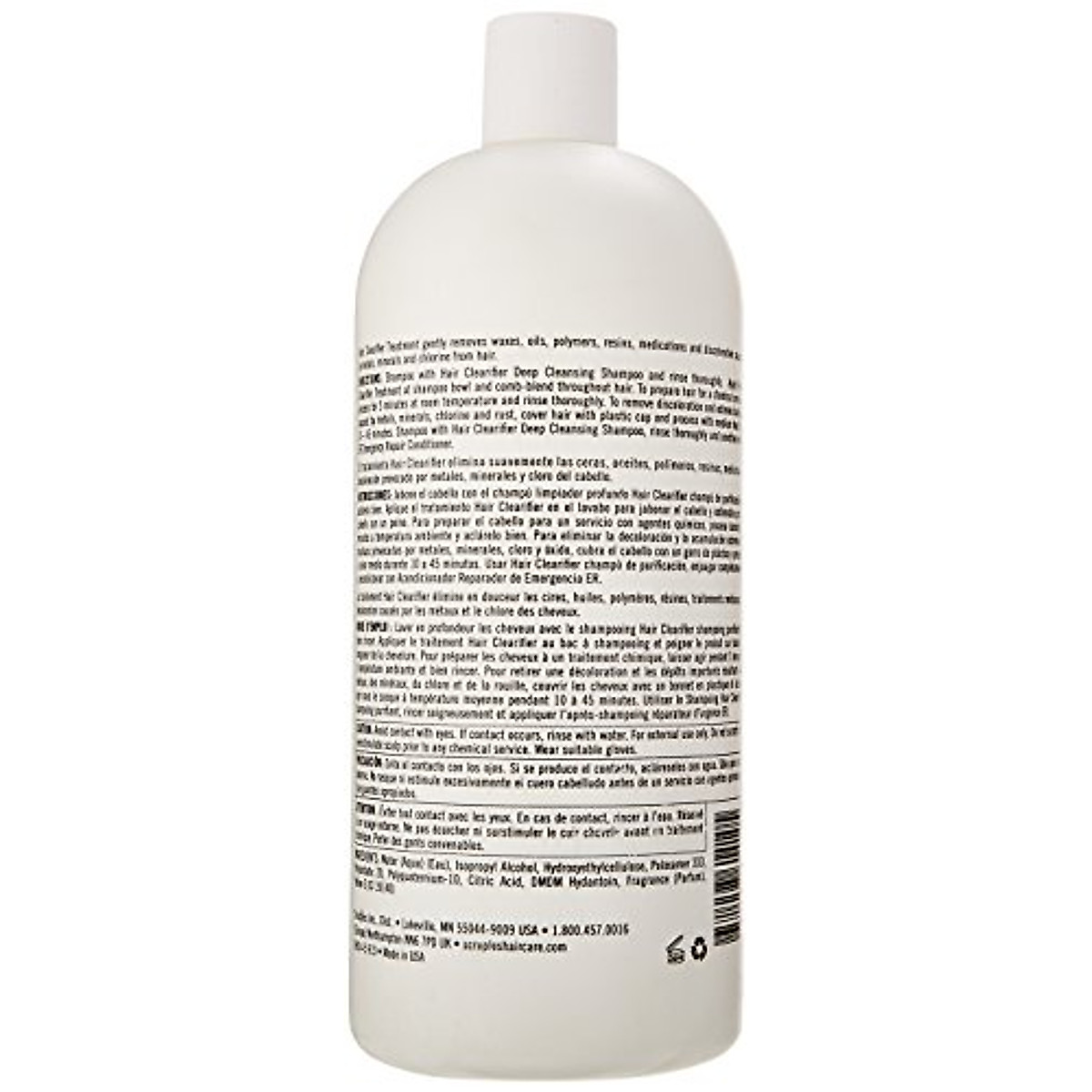 Scruples Hair Clearifier Treatment - Deep Cleansing Hair Treatment for Product Build Up, Dirt, Oils, and Chemicals - Hair Detox + Scalp Build Up Cleanser for All Hair Types (33.8 oz)