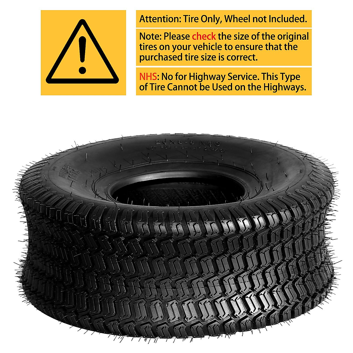 MOTOOS 20x8.00-8 Lawn Mower Garden Tractor Golf Cart Tires 20x8.00x8 Tubeless Turf Tires 4 Ply Load Range B Pack of 2