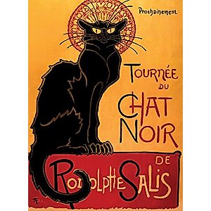PalaceLearning Tournée du Chat Noir by Theophile Alexandre Steinlen - 1896 - The Black Cat - Vintage Poster Print (Laminated, 18" x 24")