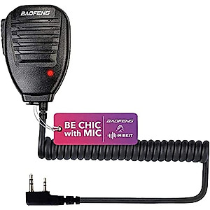 Original Baofeng Mic for Ham Radio Most Wanted Among Baofeng UV-5R Accessories. Shoulder Speaker Compatible with Baofeng bf-f8hp UV-5R UV-5R Plus UV-82 UV-82hp ​can be Used as Police Radio Mic