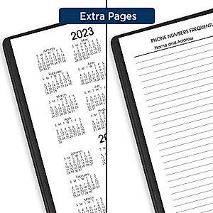 AT-A-GLANCE 2023-2024 Academic Pocket Calendar, Monthly Planner, 3-1/2" x 6", Flexible Cover, DayMinder, Black (AY5300)