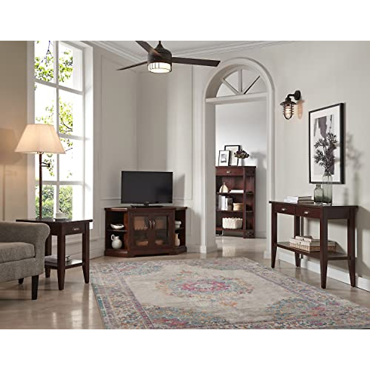 Design House 157347 Ajax Industrial Modern Indoor Ceiling Fan with LED Light Kit, 3-Blades, Reverse Airflow, Wall Control, 52-inch, Oil Rubbed Bronze