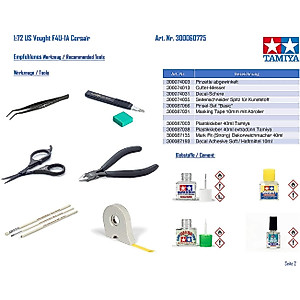 Tamiya 60775 1/72 Vought F4U-1A Corsair Plastic Model Airplane Kit