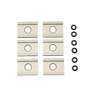 YakAttack FeelFree UniTrack Aluminum Kayak Adapter, 6 pack, adapter plates only (AAP-1012-6)