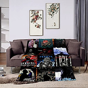 Idol 3D Print Throw Blanket Anti Pilling Flannel Fleece Throw Blanket Beach Blanket Picnic Blanket for Sofa,Office Bed Car Camp Couch 50"X40"