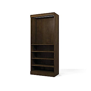 Bestar Pur Closet Organizer in Chocolate, 36W