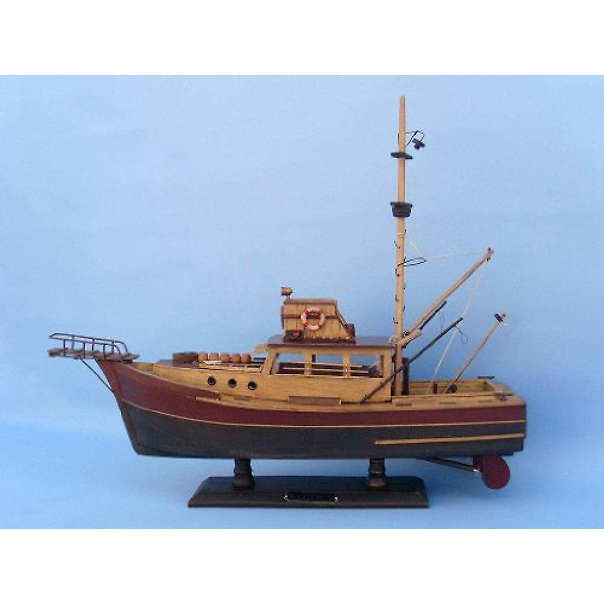 Hampton Nautical "Jaws" Orca Model Fishing Boat - Fully Assembled (Not a Kit) , brown