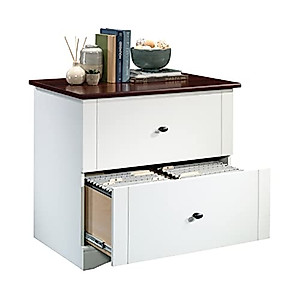 Sauder Miscellaneous Office Lateral File, L: 32.05" x W: 21.97" x H: 29.012", Soft White Finish