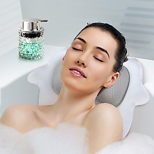 MALACHI Foaming Hand Soap Dispenser， Bathroom Soap Dispenser or Lotion Dispenser for Kitchen,Refillable Clear Glass Soap Dispenser with Large Pump (Clear-Foaming)