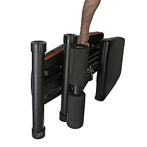 Gymenist Exercise Bench Adjustable Foldable Compact Workout Weight Bench Easy To Carry NO ASSEMBLY NEEDED, Black-Orange (FOLD-110B)