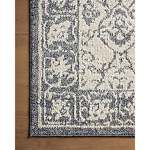 Loloi Magnolia Home by Joanna Gaines x Gigi Ivory/Blue 9'-2" x 13' Area Rug