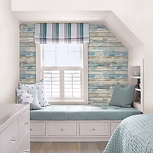 practicalWs Peel and Stick Wallpaper 17.71" x 236.2" Wood Wallpaper Wood Contact Paper Vintage Removable Self-Adhesive Wall Paper for Bedroom Walls Decor Faux Wood Grain Look Vinyl Film Roll