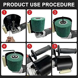 Burnishing Polishing Machine, 1200W 110V Polisher Sander Burnishing Polishing Tools Set with 4PCS Non-woven Burnishing Wheels (80# 120# 240# 320#) for Polishing Metal Stripping Paint and Sanding Wood