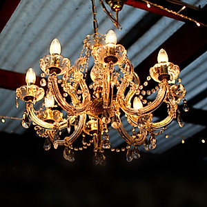 LVWIT Dimmable LED Candelabra Bulbs B11 Filament Bulb E26 Base 5.5W(75W Equivalent) 2700K Warm White Chandelier Decorative Candle Light Bulb 6 Pack