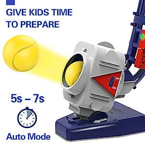 iPlay, iLearn Kids Pitching Machine Toys, 2 in 1 RC Baseball Tennis Pitcher, Auto Ball Launcher Bat, Boys Outdoor Outside Sports Backyard Game, Birthday Gift 5 6 7 8 10 12 Yr Youth-Unassembled