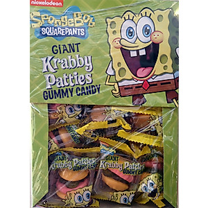 Spongebob Squarepants Giant Krabby Patties Gummy Candy (Pack of 36)