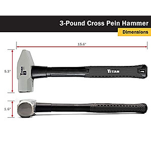 Titan 63004 3lb (48oz) Cross Peen Hammer