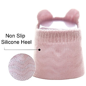 BEHELE Baby Non-skid Socks Toddler Newborn Infant Non Slip Socks with Grips Anti-Slip Unisex Girls Boys Ankle Socks (L(1-3T))