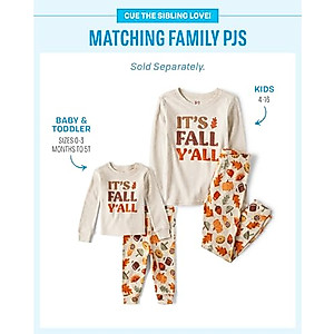 The Children's Place Baby Kids 2 Piece Family Matching, Christmas and Holiday Pajama Sets, Cotton, Its Fall Yall, 10