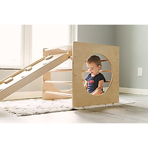 Montessori Climbing Cube with Optional Rock Wall Climbing Ramp (with 1 Ramp)