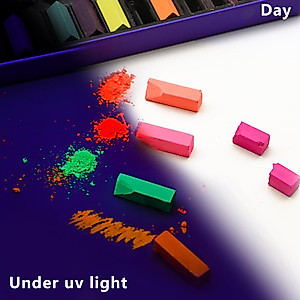 Artecho 66pcs Soft Pastels, 64 Colors Including 4 Fluorescent Colors, Extra Free Black & White, Square Chalk for Drawing, Blending, Layering, Shading, Pastels Art Supplies